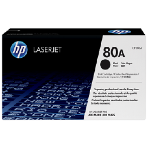HP 80A Black Original LaserJet Toner Cartridge (CF280A)