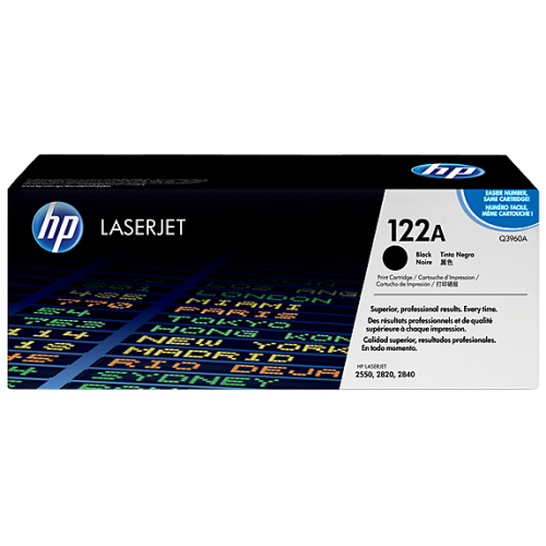 HP 122A Black Original LaserJet Toner Cartridge (Q3960A)